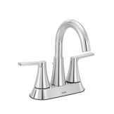 Jase Chrome two-handle high arc bathroom faucet – Moen