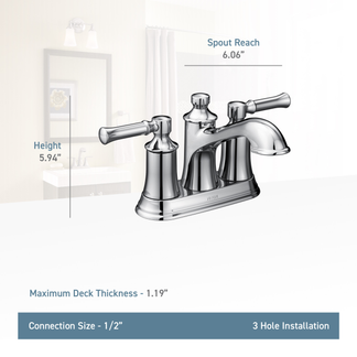 Dartmoor Two-Handle High Arc Bathroom Faucet – Moen