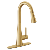 Sleek One-Handle High Arc Pulldown Kitchen Faucet – Moen