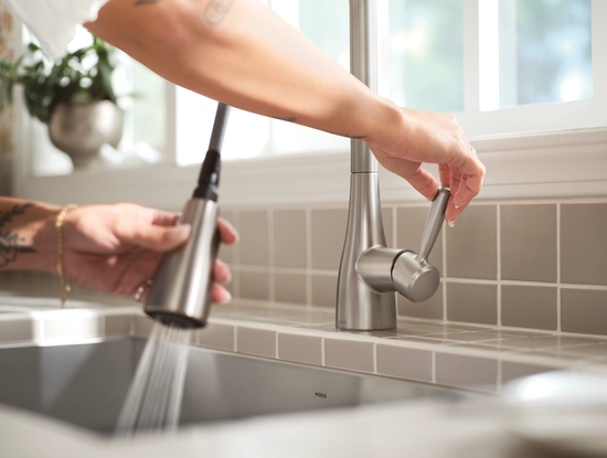 Doherty Chrome kitchen faucet – Moen