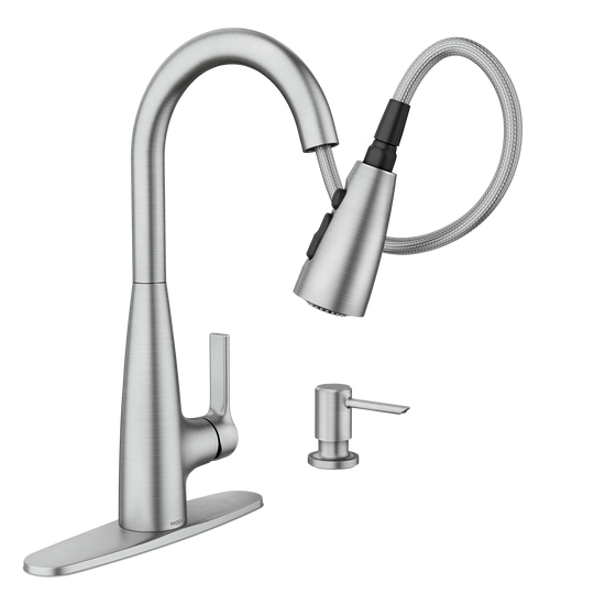 Haelyn One-Handle High Arc Pulldown Kitchen Faucet – Moen