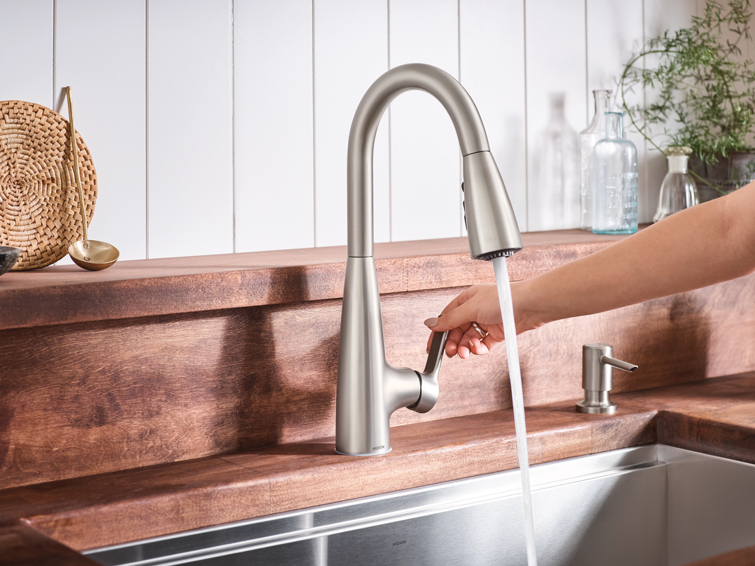 Haelyn One-Handle High Arc Pulldown Kitchen Faucet – Moen