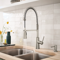 Nori Pre-Rinse Spring Kitchen Faucet – Moen