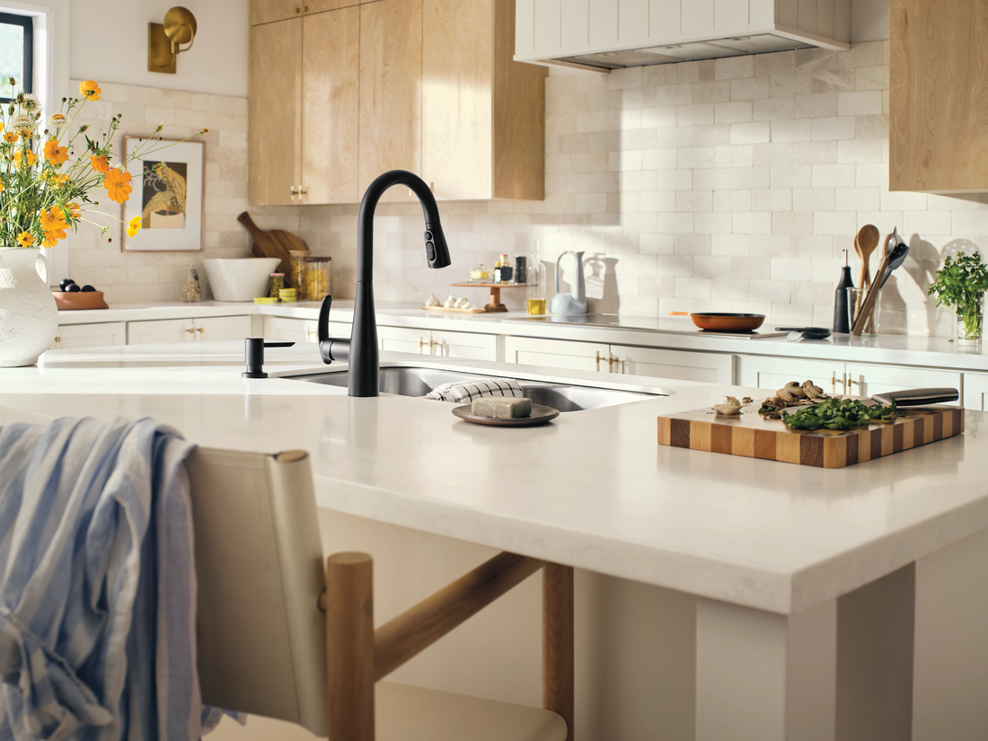 Reyes One-Handle High Arc Pulldown Kitchen Faucet – Moen