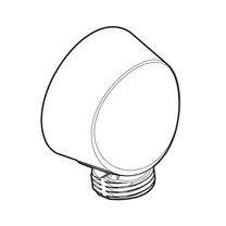 Moen Circular Drop Ell For Handheld Showerhead (2.4"l X 1.7"w X 2.5"h)