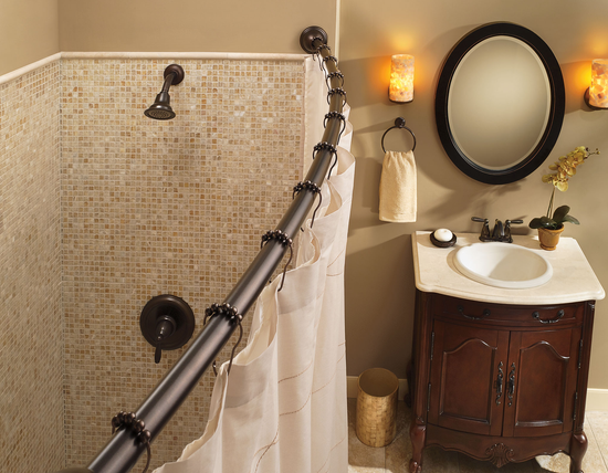 Curved Shower Rods Chrome Adjustable Curved Shower Rod – Moen
