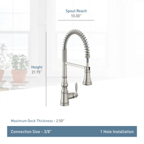 Weymouth One-Handle High Arc Pulldown Kitchen Faucet – Moen