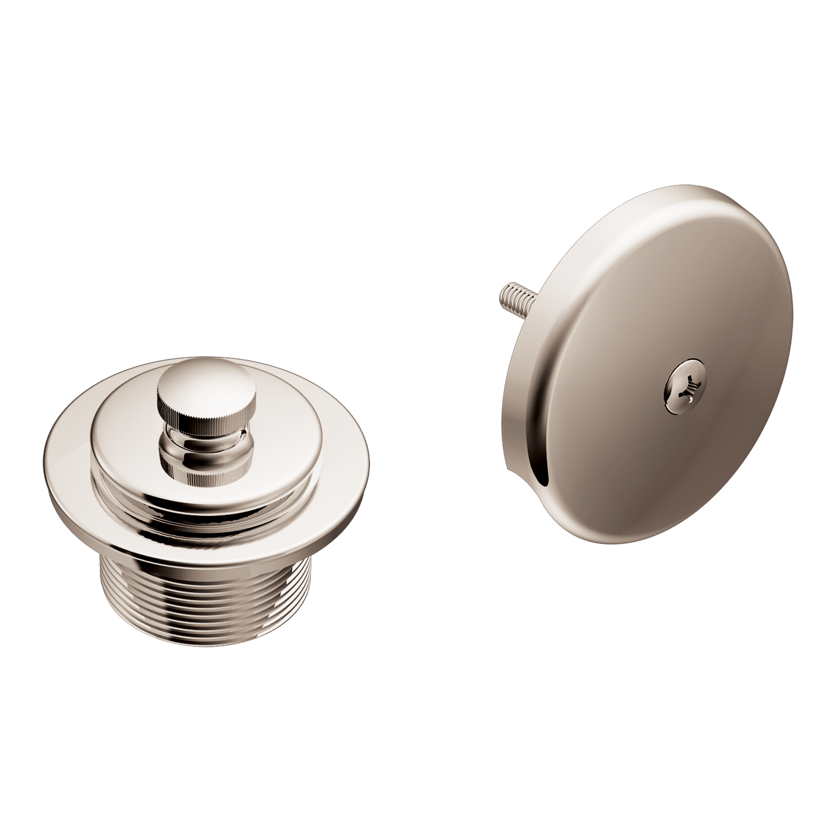 Moen Polished Brass Push-N-Lock Tub Drain Kit with 1-1/2" Threads