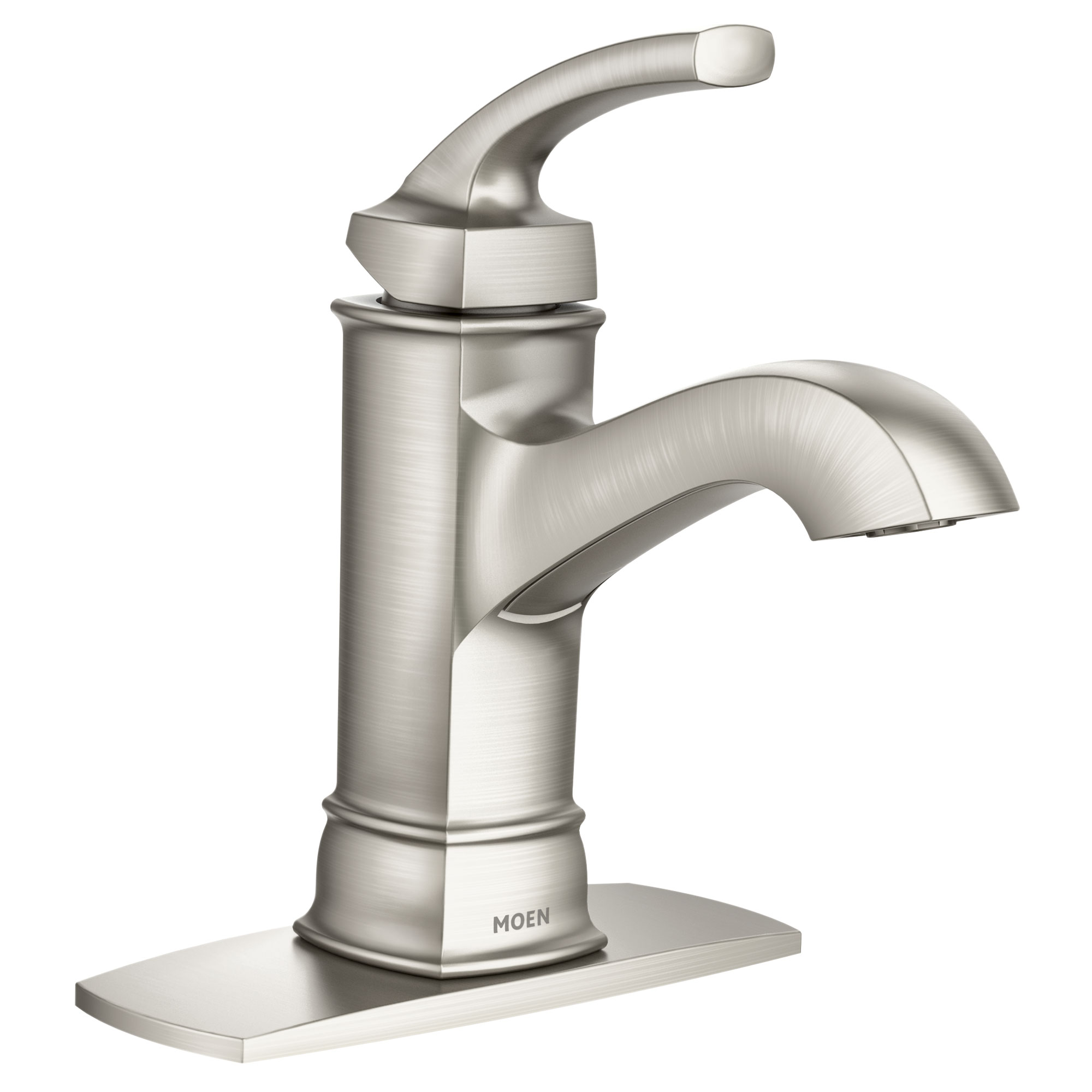Hensley Spot resist br nickel mb one-handle high arc bathroom faucet – Moen